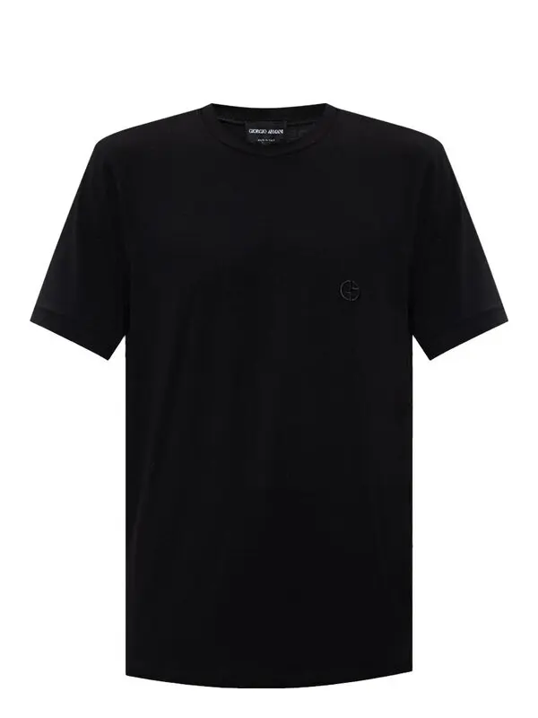 Giorgio Armani T-shirt With Logo - Black