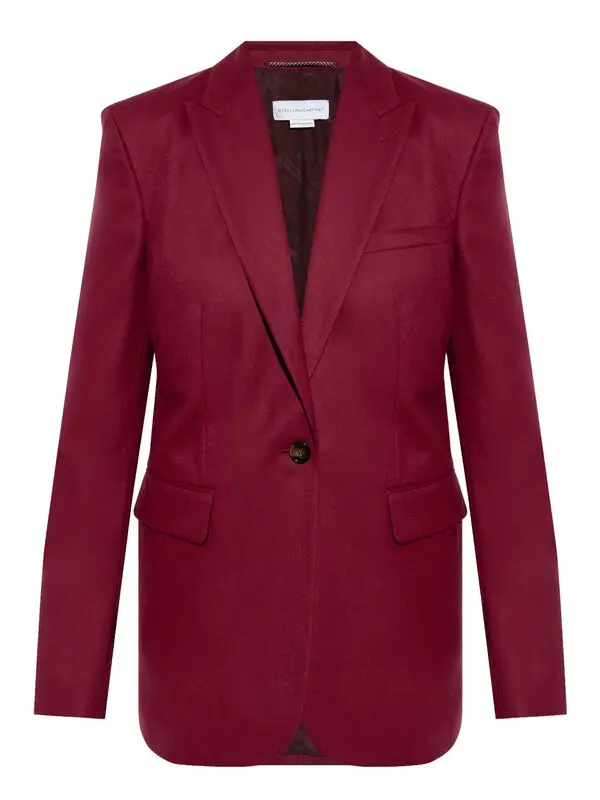 Stella McCartney Wool Blazer - Burgundy