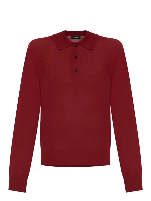 Dsquared2 Wool Sweater - Burgundy