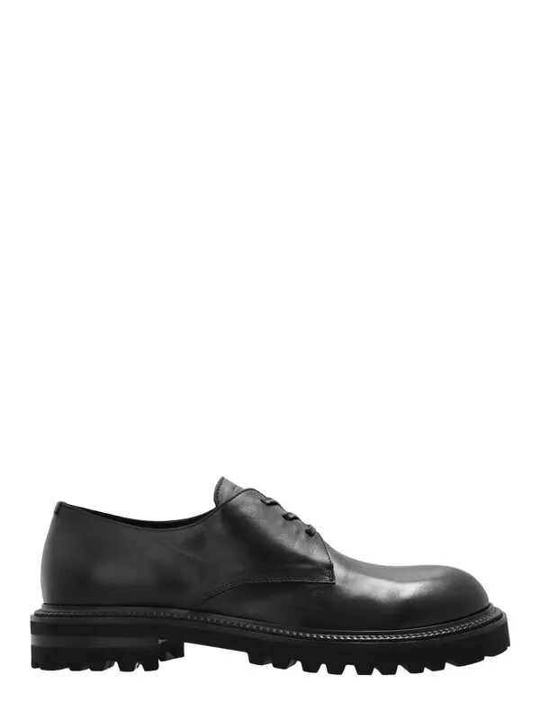 Giorgio Armani Polished Leather Dress Shoes - Black