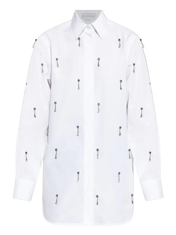 Stella McCartney Shirt With Shimmering Appliqués - White