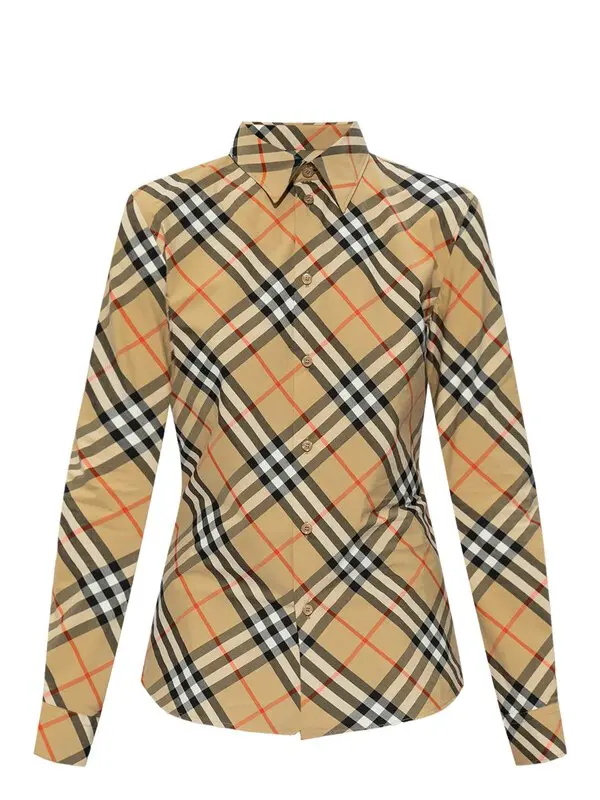 Burberry Tailored Check Shirt - Beige