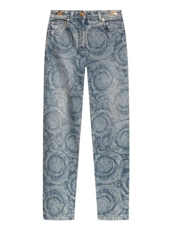 Versace Barocco Pattern Jeans - Blue
