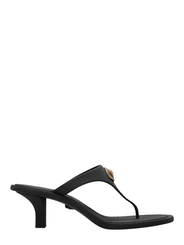 Versace Heeled Flip-flops - Black