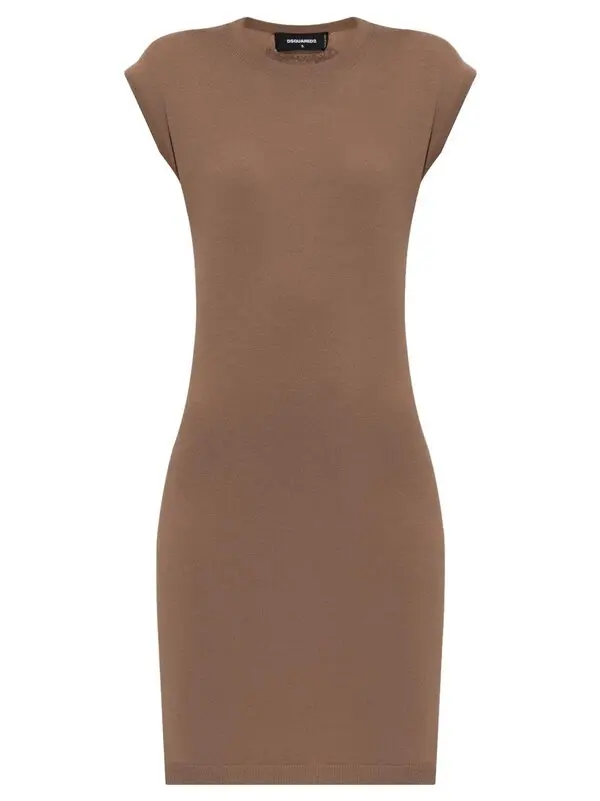 Dsquared2 Wool Mini Dress - Brown