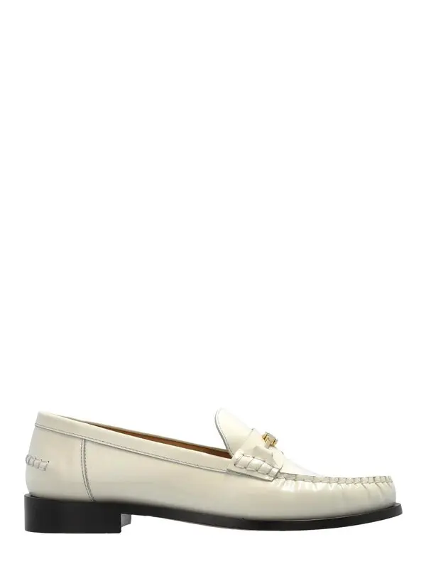 FERRAGAMO Harry Leather Loafers - Cream