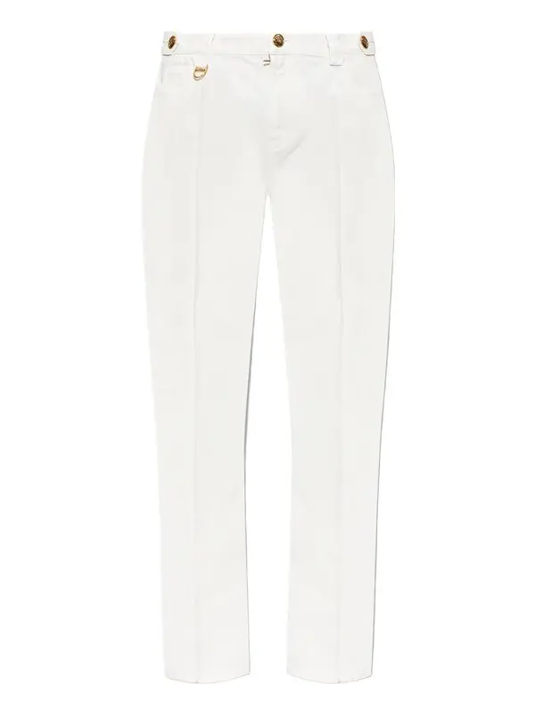 Chloé Straight-leg Cotton Trousers - White