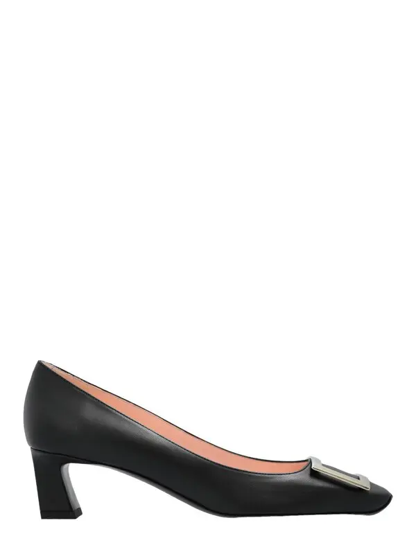 ROGER VIVIER Trompette Leather Heeled Shoes - Black