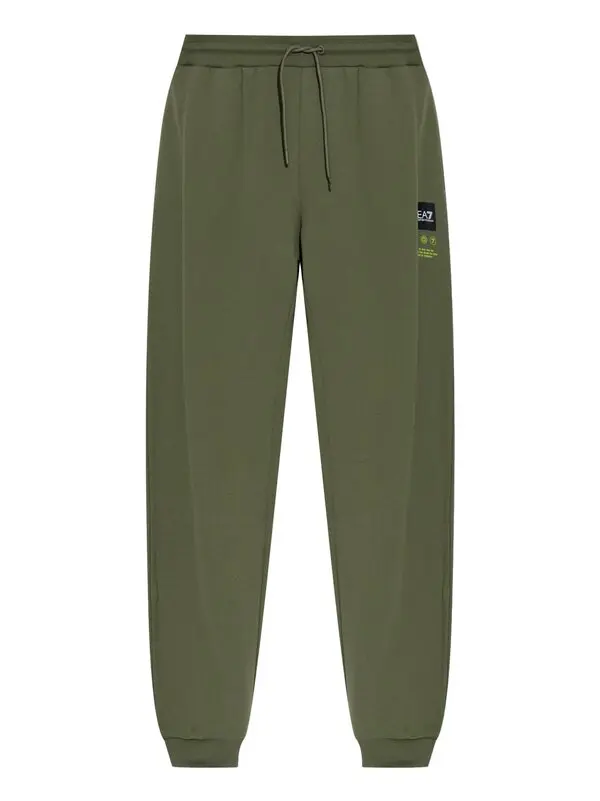 Emporio Armani Sweatpants With Logo Patch - Green