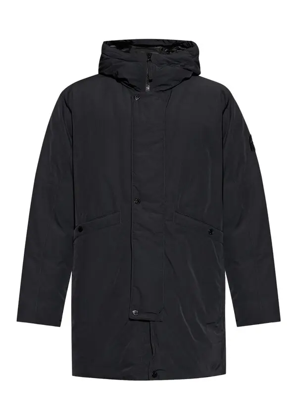 Stone Island Micro Twill Down Parka Jacket - Black