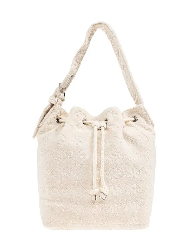 Tory Burch T-monogram Terry Shoulder Bag - Cream