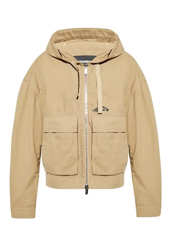 Dsquared2 Lightweight Hooded Jacket - Beige