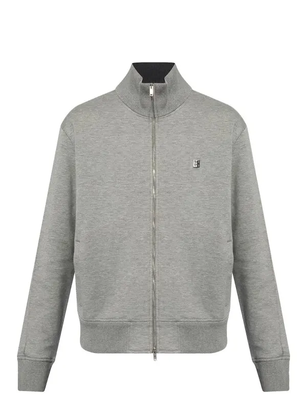Givenchy Turtleneck Zip-up Sweatshirt - Grey