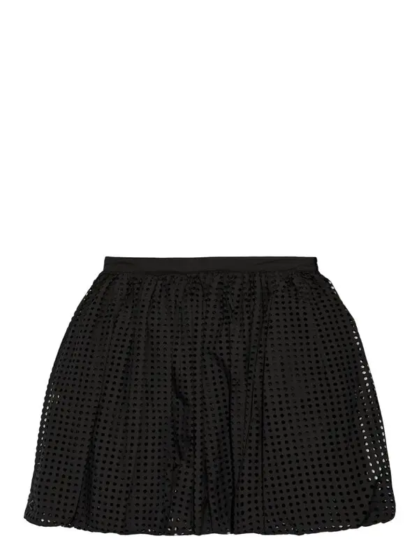 Alaïa Polka Dot Flared Skirt - Black