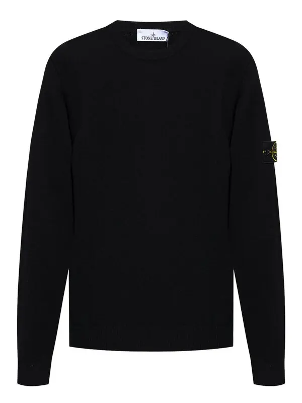 Stone Island Wool Sweater - Black