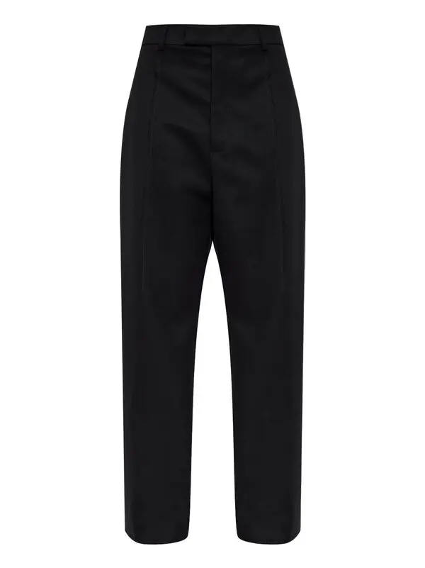 Vetements High-waisted Wool Trousers - Black