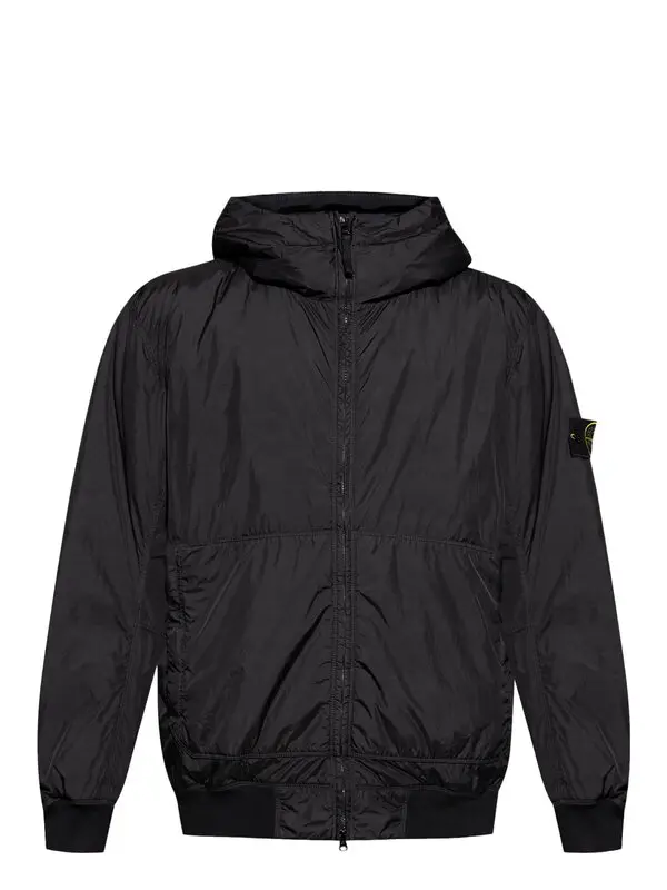 Stone Island Garment Hooded Jacket - Black