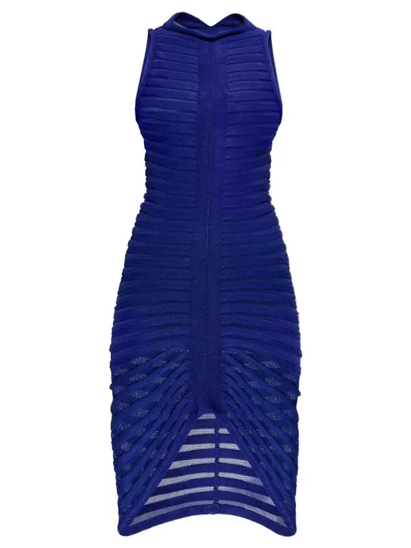 Alaïa Lace Midi Dress - Blue