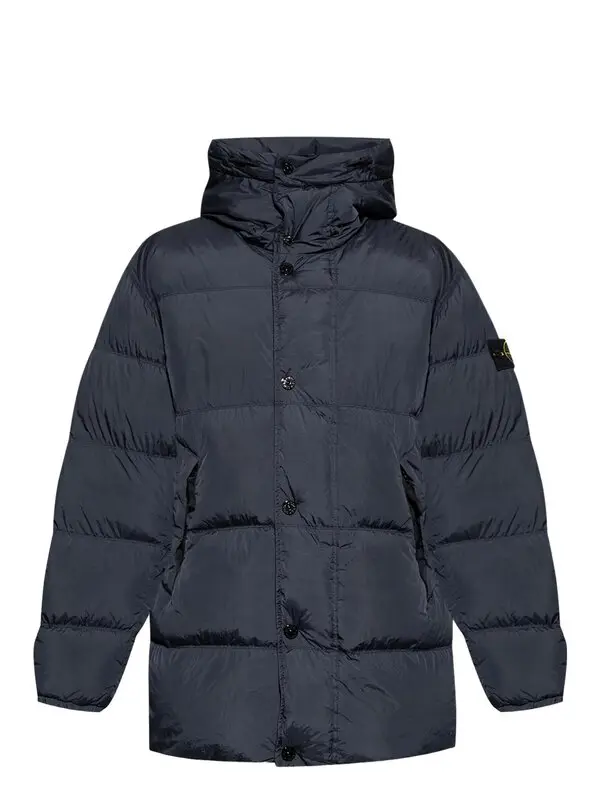 Stone Island Garment-dyed Down Jacket - Navy Blue