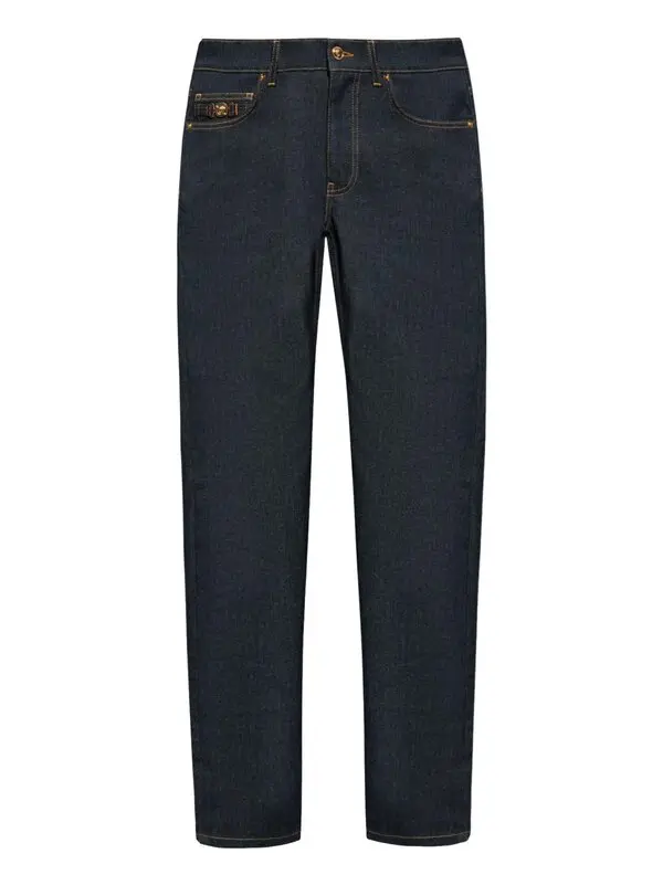 Versace Tapered Leg Jeans - Navy Blue