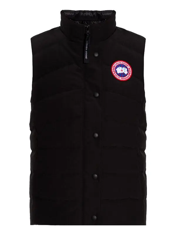 Canada Goose Vest With Logo Patch - Black
