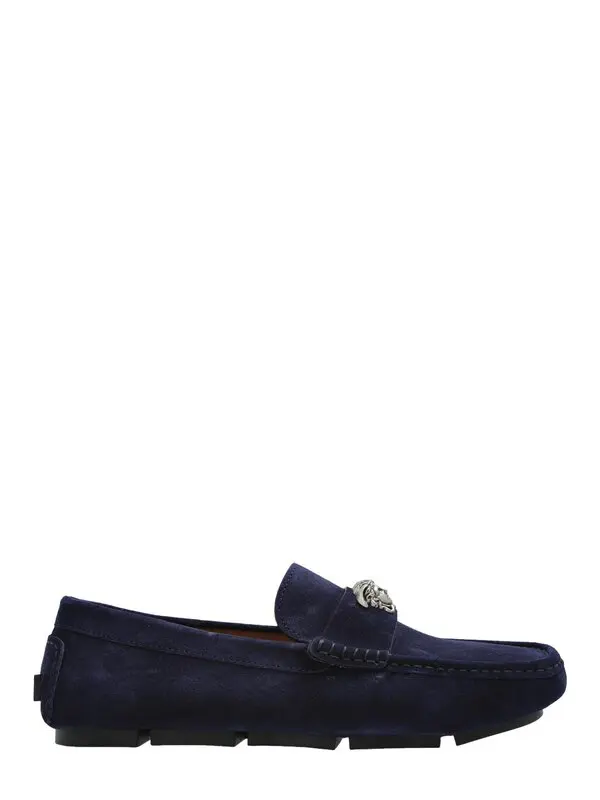 Versace Suede Loafers - Navy Blue