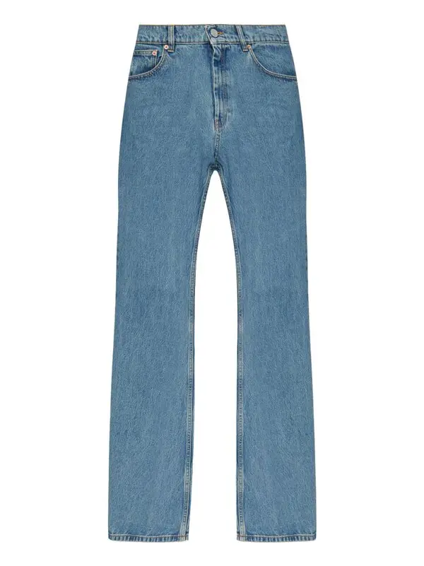 Vetements Bootcut Logo Jeans - Blue