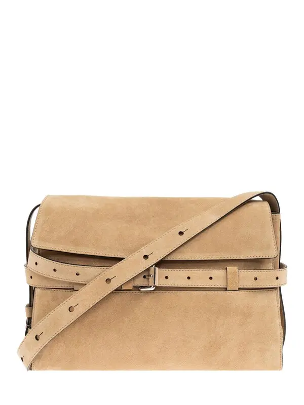Moschino Suede Shoulder Bag - Beige
