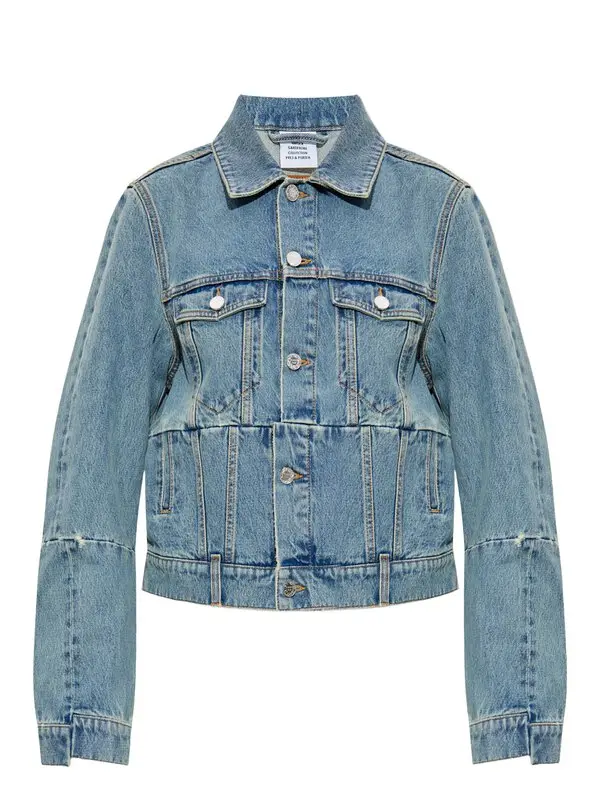 Vetements Patchwork Denim Jacket - Blue