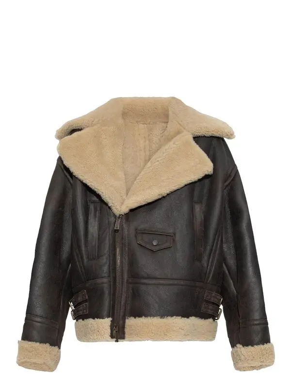 Dsquared2 Leather Jacket - Brown