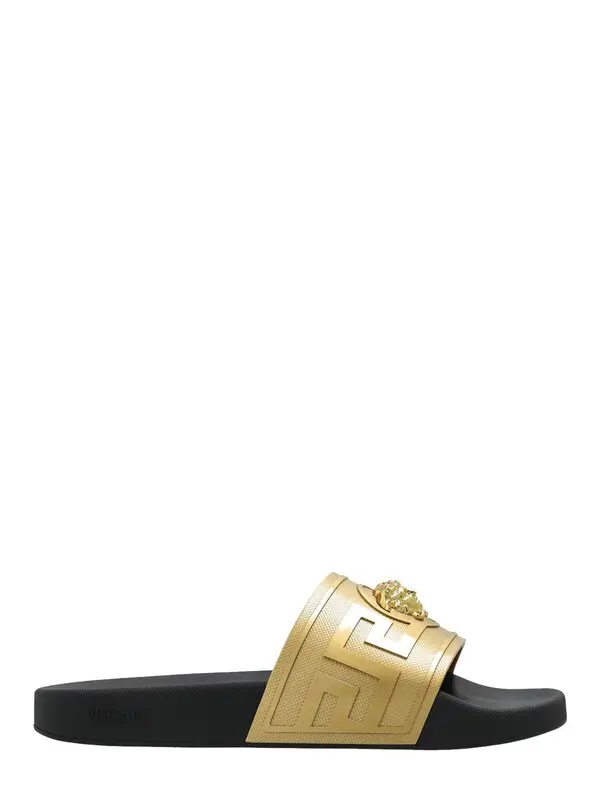 Versace Rubber Slides - Gold