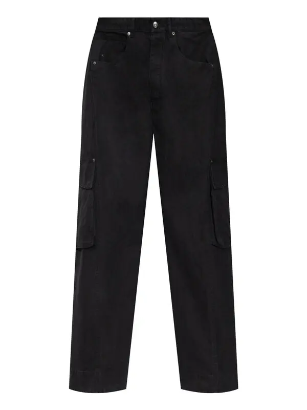 Dsquared2 Wide-leg Canvas Cotton Trousers - Black