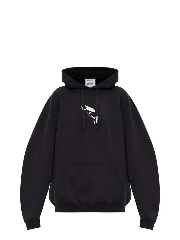 Vetements Printed Oversized Sweatshirt - Black
