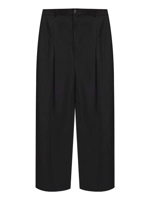 Loewe Creased Wide-leg Trousers - Black