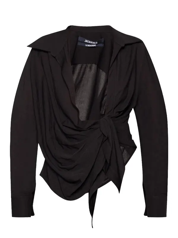 Jacquemus Asymmetrical Top - Black