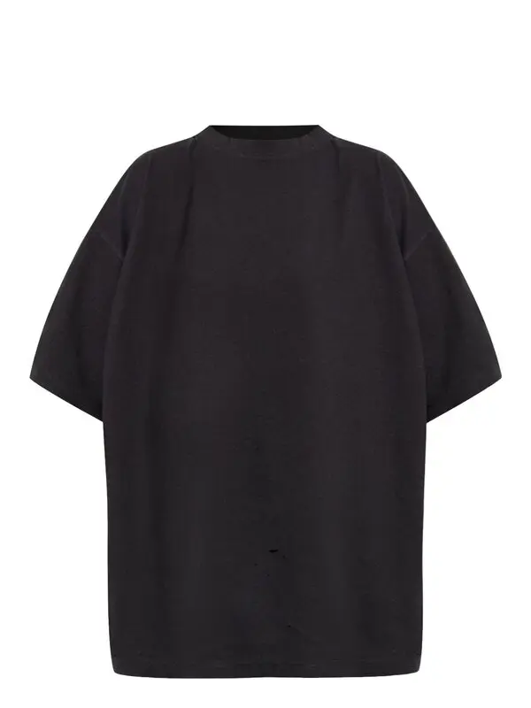 Balenciaga Vintage-effect T-shirt - Black