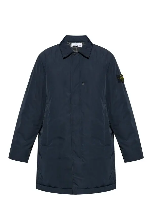 Stone Island Micro Twill Coat - Navy Blue