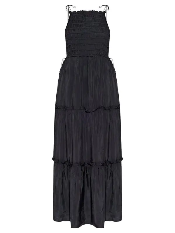 GANNI Long Dress - Black