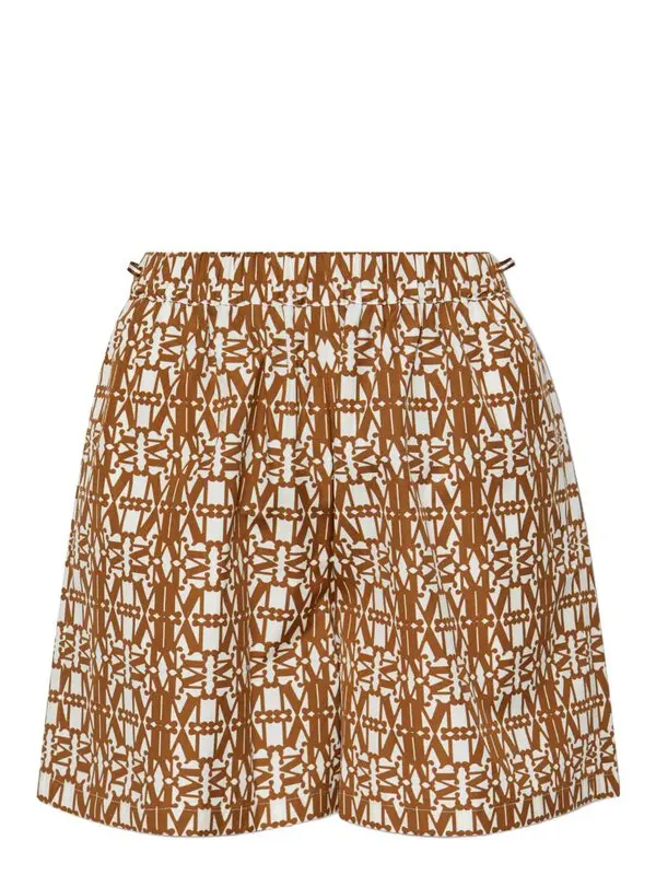 Max Mara Monogram 'taiga' Shorts - Brown