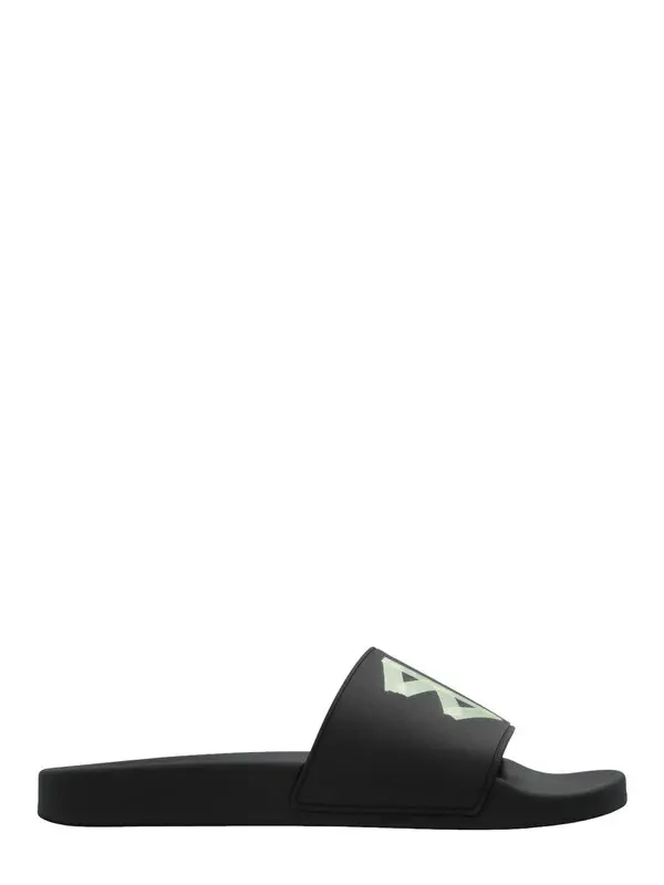 Balenciaga Slides With Logo - Black