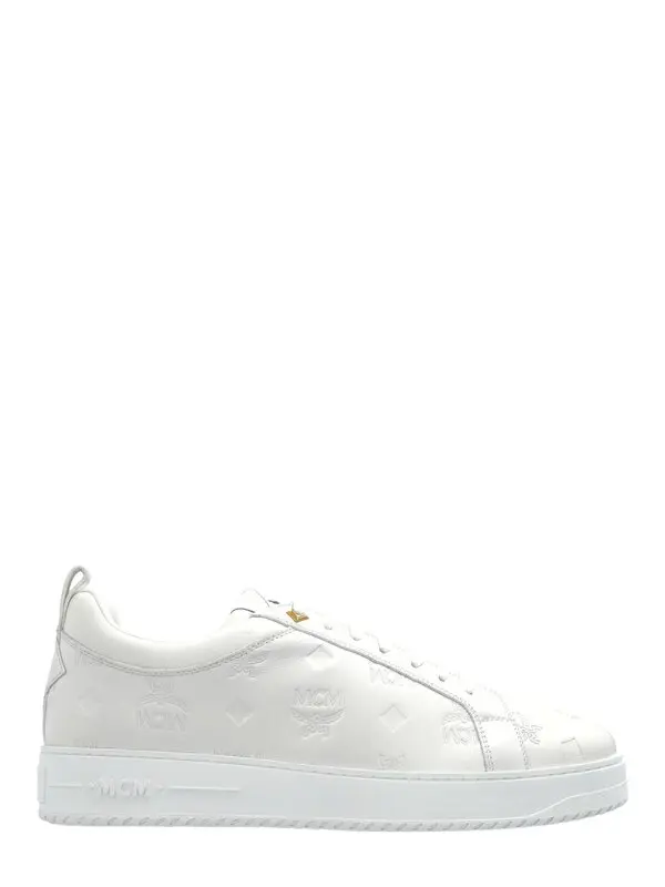 Mcm Leather Low-top Sneakers - White