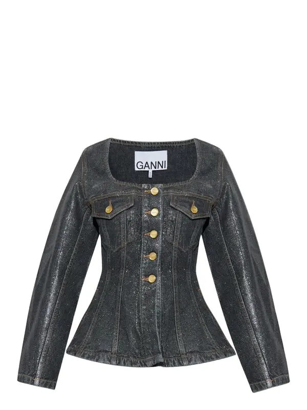 GANNI Denim Jacket - Black