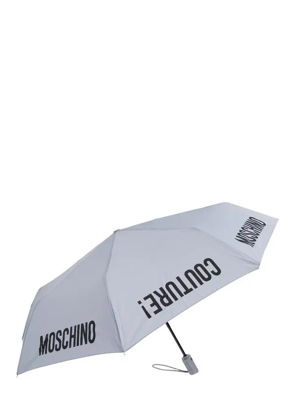 Moschino Umbrella With Logo - Grey