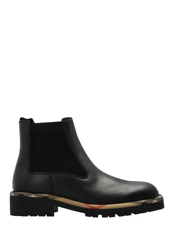 Burberry Leather Chelsea Boots - Black