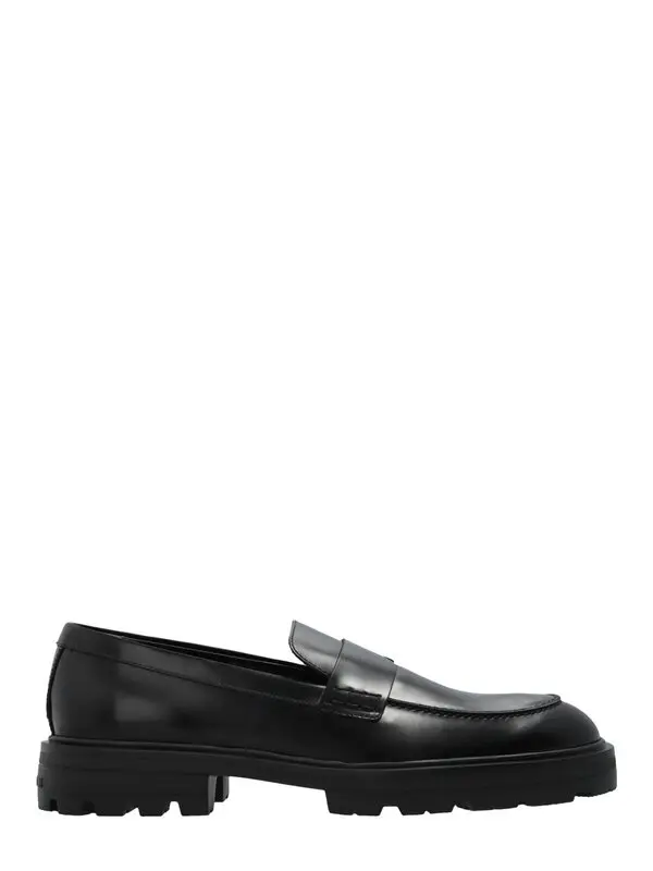 Hogan Leather Loafers - Black