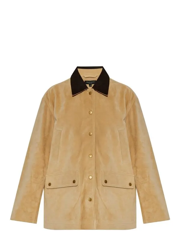 Rag & Bone Loose-fit Suede Jacket - Beige