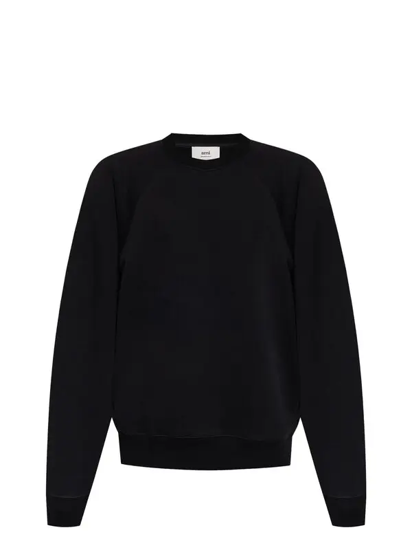 Ami Sweatshirt With Embroidered Logo - Black