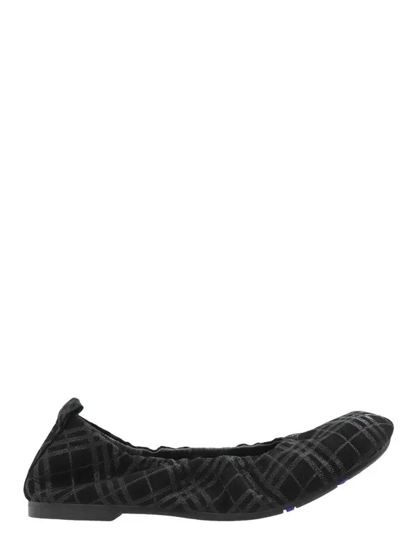 Burberry Check Pattern Ballet Flats - Black