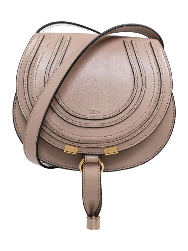 Chloé Marcie Small Shoulder Bag - Beige