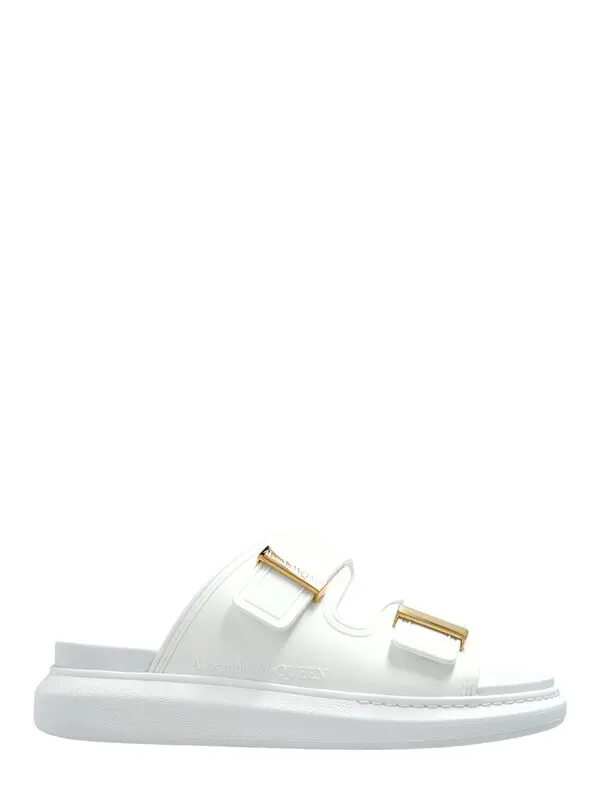 Alexander McQueen Leather Slides - White